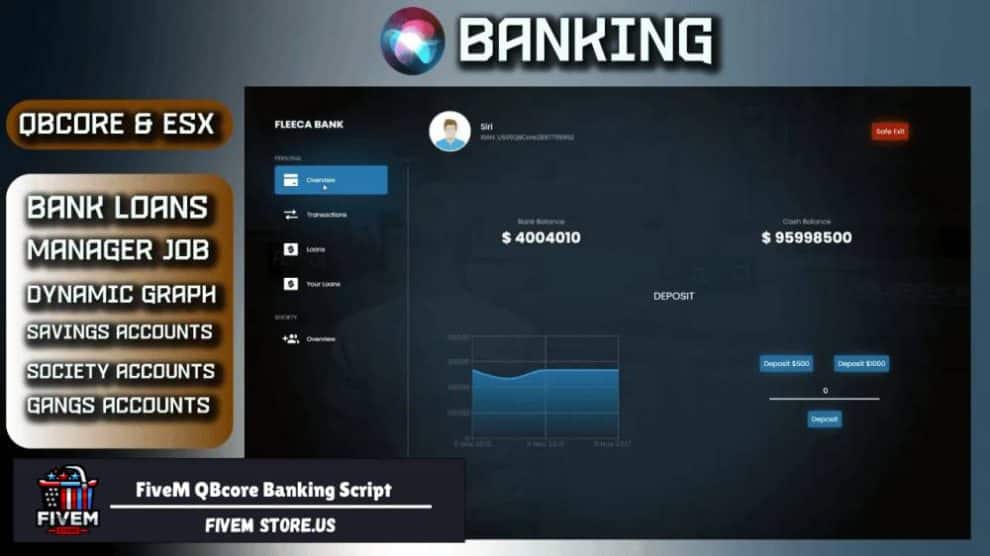 FiveM QBcore Banking Script